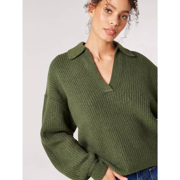 APRICOT | Sweaters | New Apricot Oversized Ribbed Sweater In Green ...